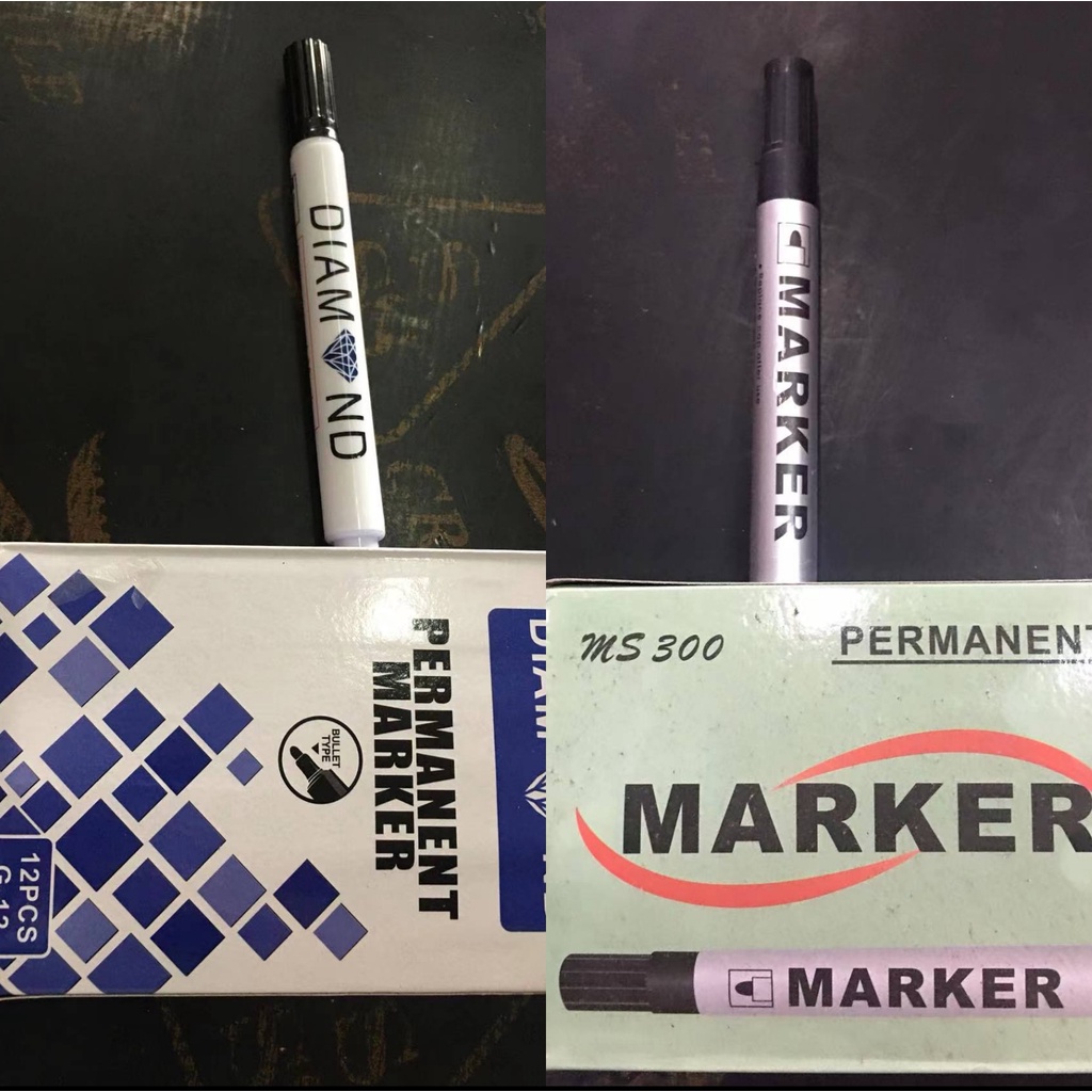 Permanent marker ms-300 color black/sold per pcs | Shopee Philippines