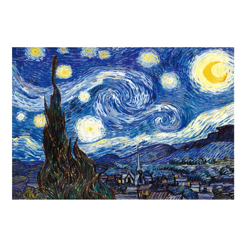 W* 3-D Puzzle 1000PCS Paper Jigsaw Puzzlebox The Starry Night Oil ...