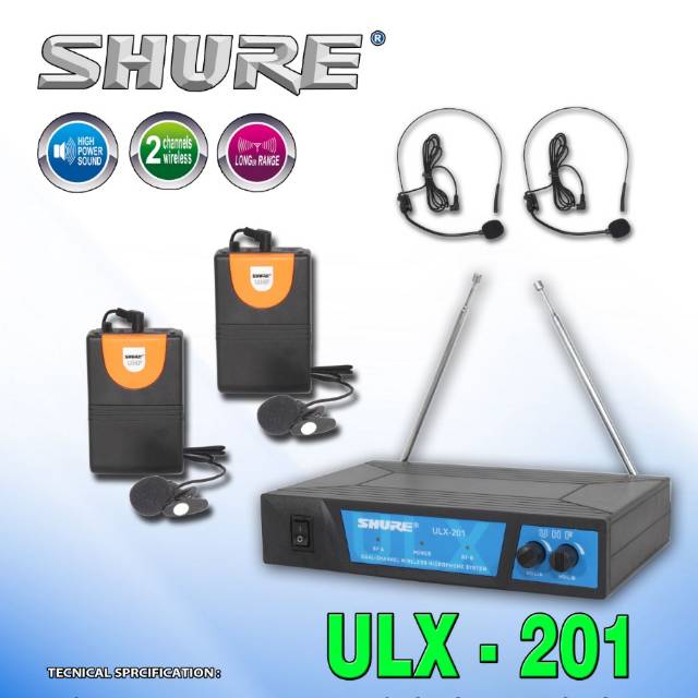Shure Ulx 201 Wireless Mic Clip On + Headshet Mic | Shopee Philippines