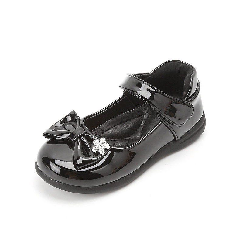 Child Fashion Black Glossy Performance Shallow Mary Jane 2022 Kids Cute ...