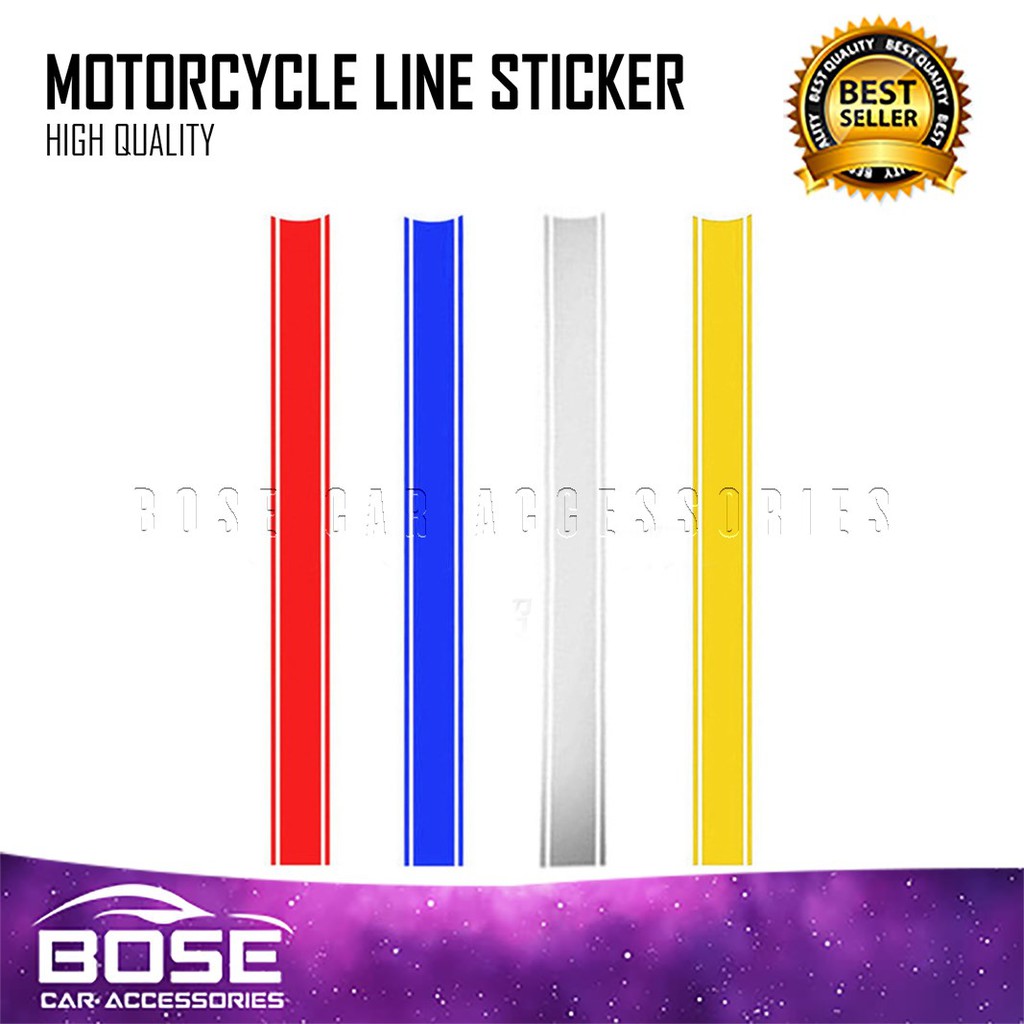 Motorcycle Line Stickers Waterproof Safety Blue / Red / White / Yellow ...