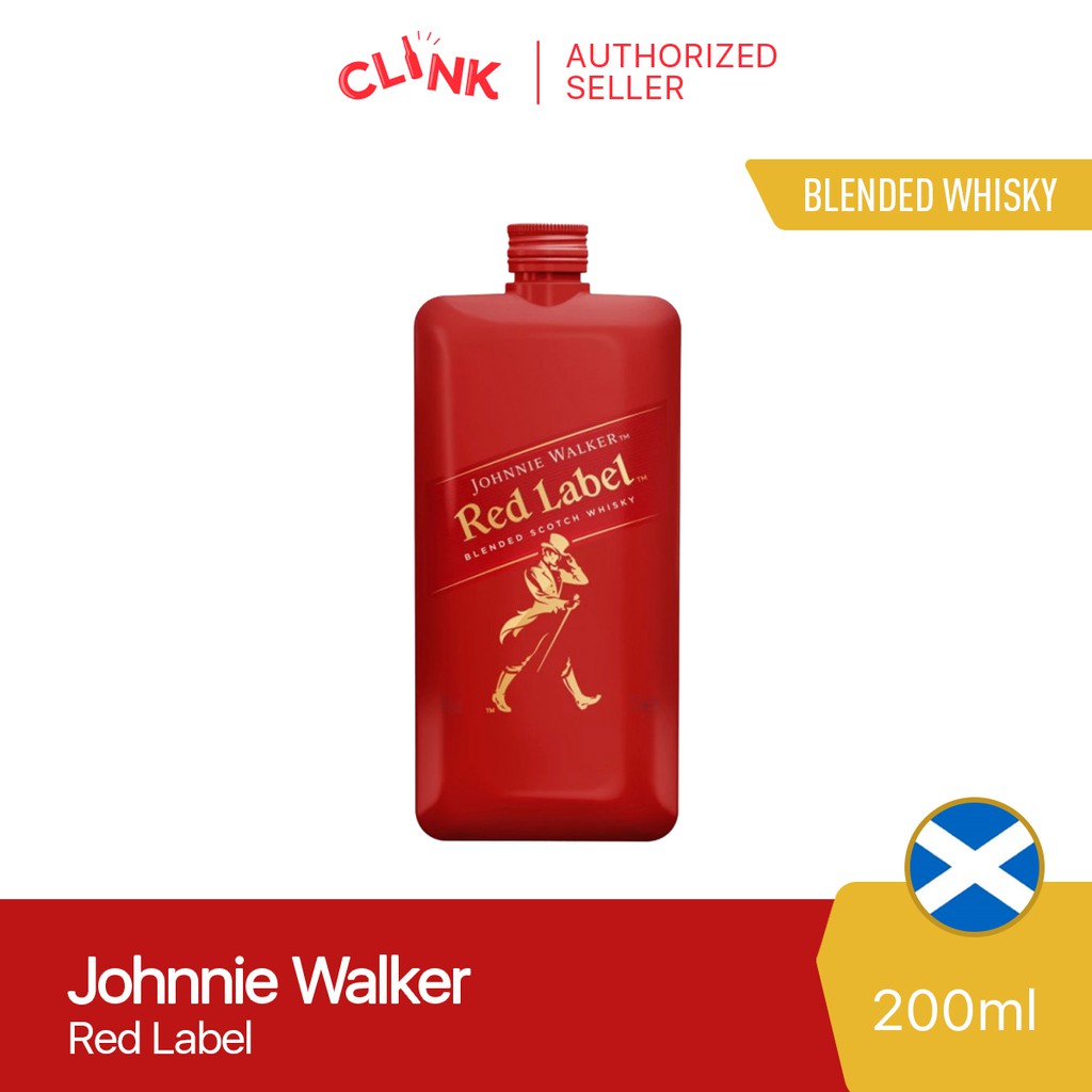 Johnnie Walker Red Label Pocket Sized Blended Scotch Whisky 200ml ...