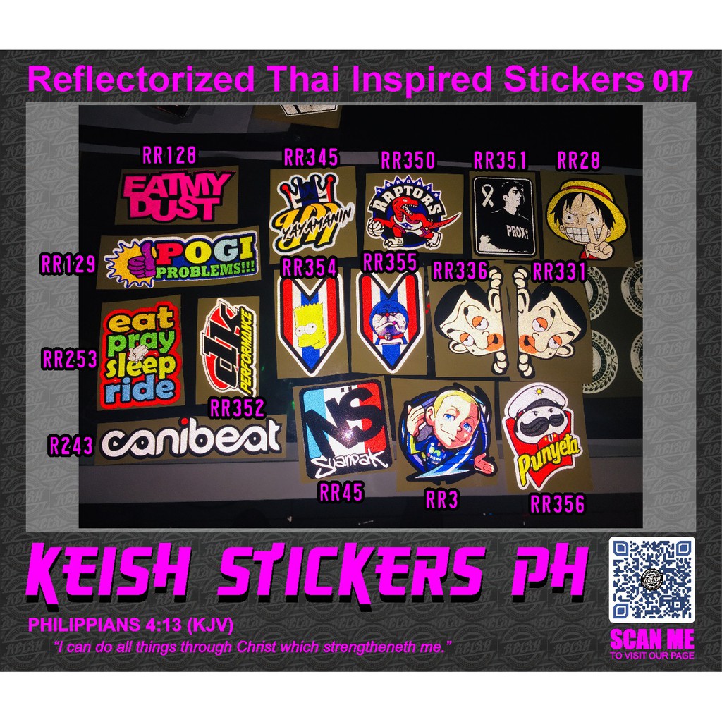 Thai Inspired Reflectorized Stickers 017 | Shopee Philippines