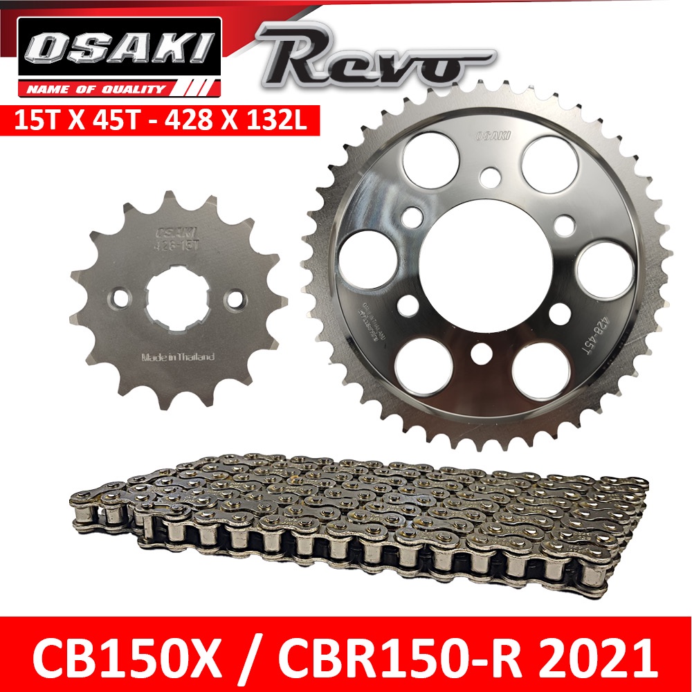 Honda CB150X / CBR150-R New Model Osaki REVO Chain & Sprocket Set [Made ...