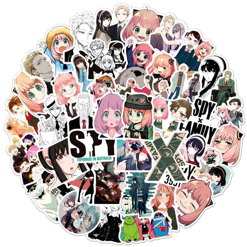 50Pcs/Pack Anime SPYxFAMILY Graffiti Stickers Waterproof Scooter ...