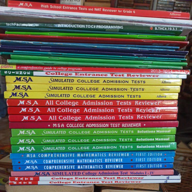 MSA Simulated college admission tests reviewer solution manual ...