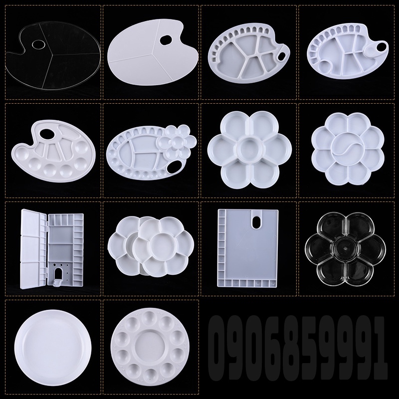 Plastic table, art color mixing plate (Multiple Patterns) | Shopee ...