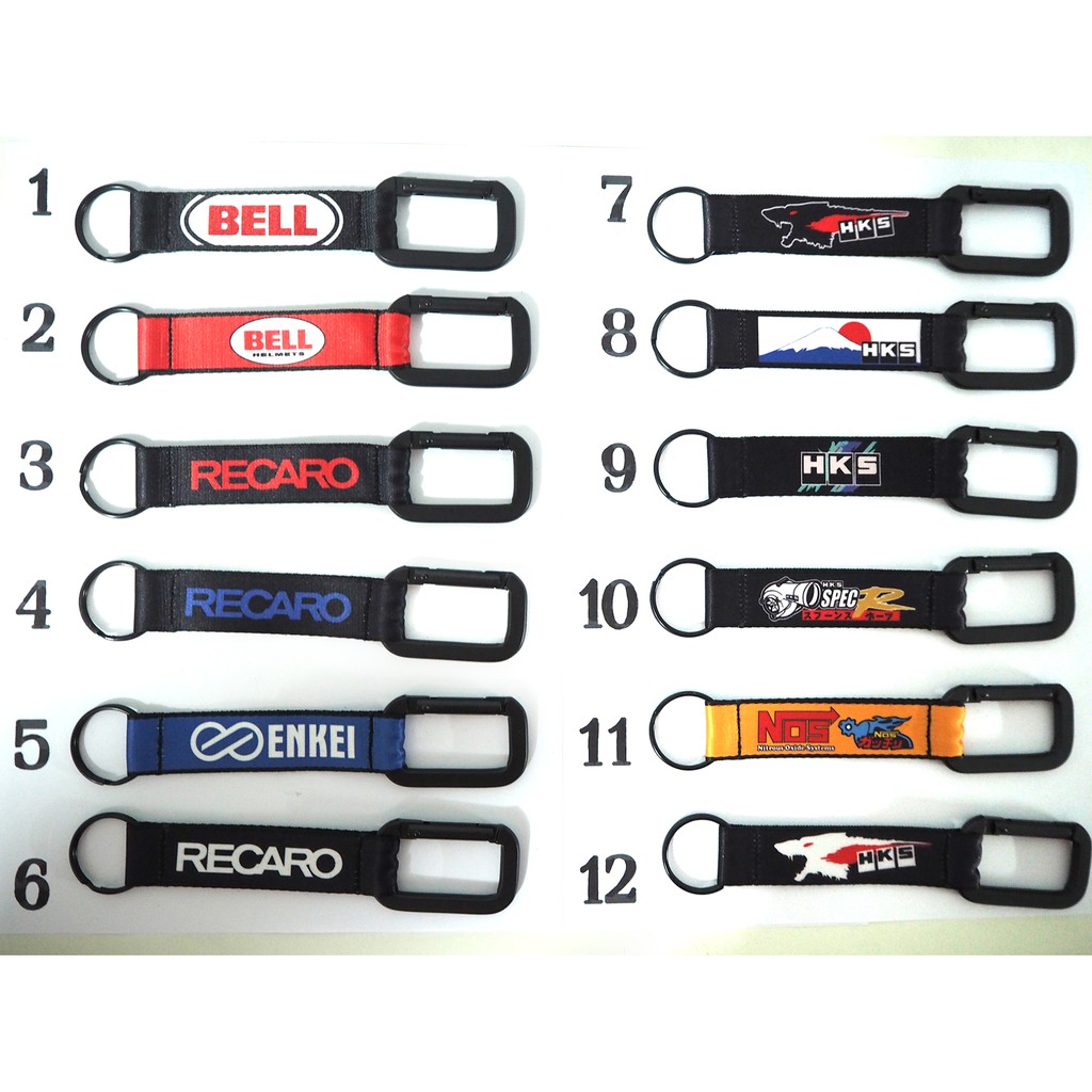 BELL helmets RECARO ENKEI HKS spec R NOS Cloth Keychain | Shopee ...