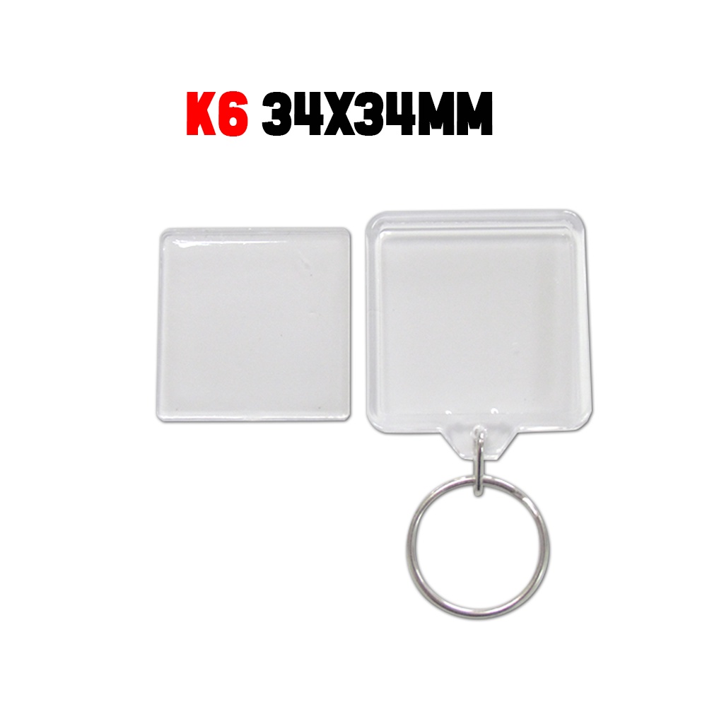 10 pcs Acrylic Rectangle Square blank keychain Photo Insert diy ...