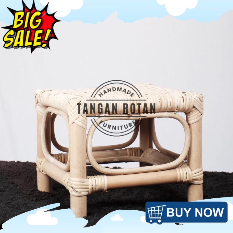 Square & Round Rattan Sitting Bench Chair | Shopee Philippines