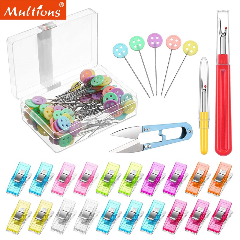 123 Pcs Multifunction Sewing Tools Set Sewing Pins Wonder Clips Seam ...