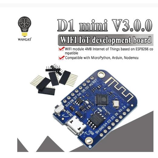 D1 Mini ESP8266 ESP-12 ESP-12F CH340G CH340 V2 USB WeMos Development ...