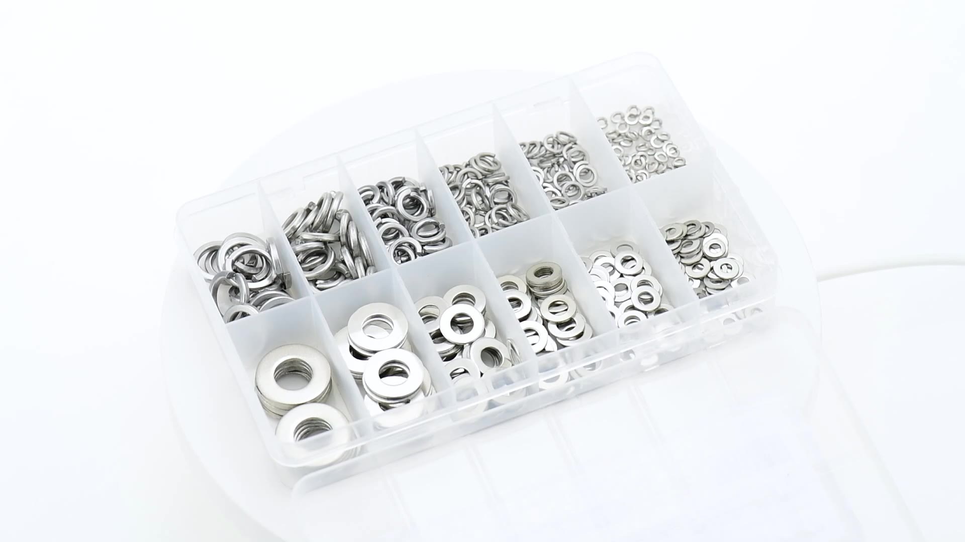 Lock and Flat Washer Assortment Kit, Stainless Steel M3 M4 M5 M6 M8 M10 ...