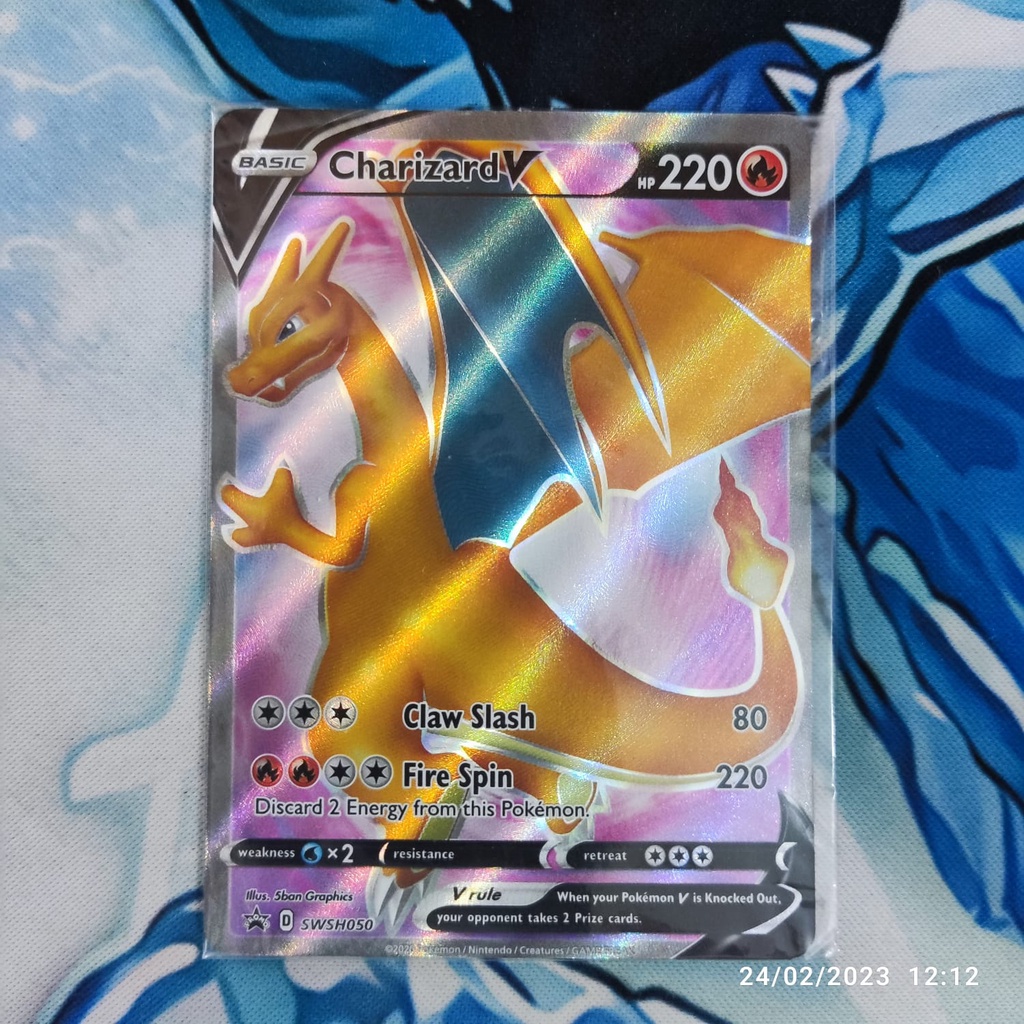 Pokemon english charizard v (sealed) SWSH050 Full Art original | Shopee ...