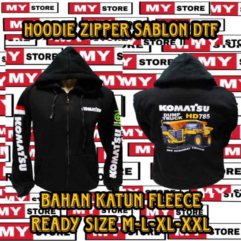 HITAM Hoodie Zipper Black Screen Printing DT Komatsu HD785 | Shopee ...