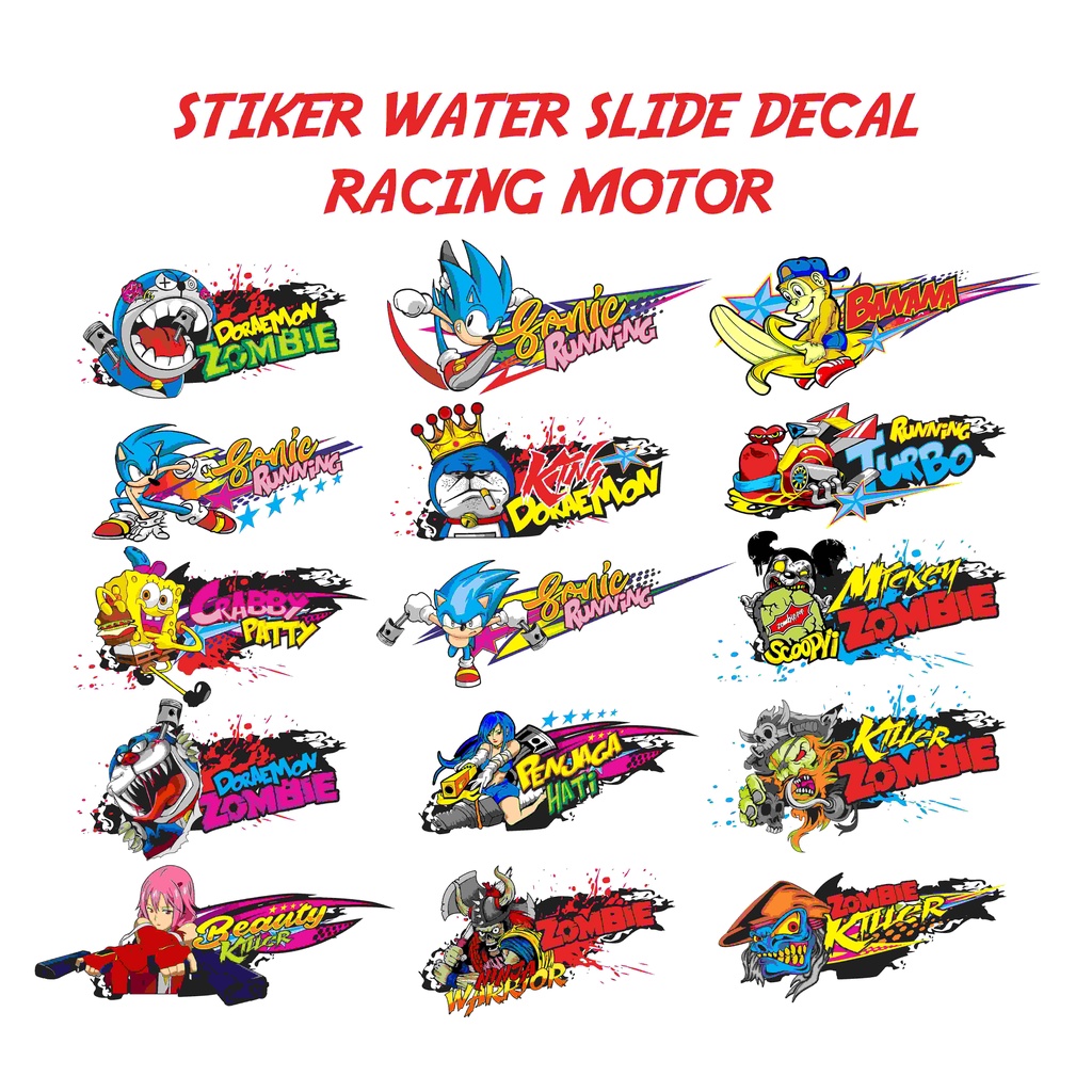 The Newest Cool anime Motorcycle racing water slide decal Sticker ...