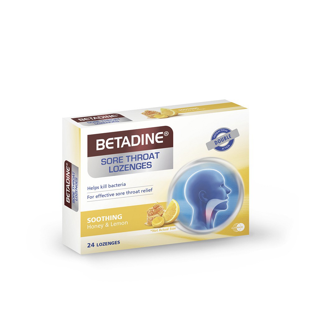 Betadine Sore Throat Lozenges Candy - Soothing & Relieving Contents ...