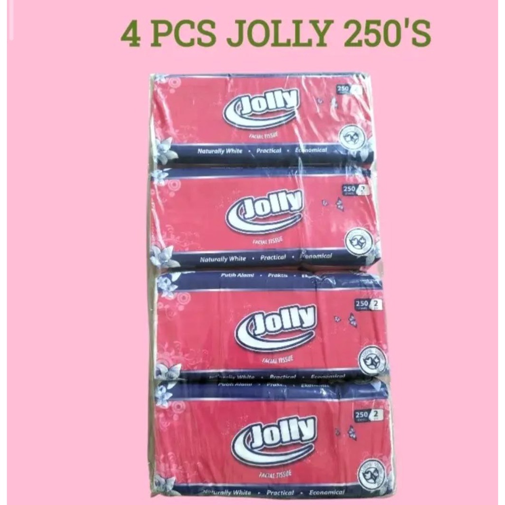 Jolly Tissue 250 Sheets 4 PCS | Shopee Philippines