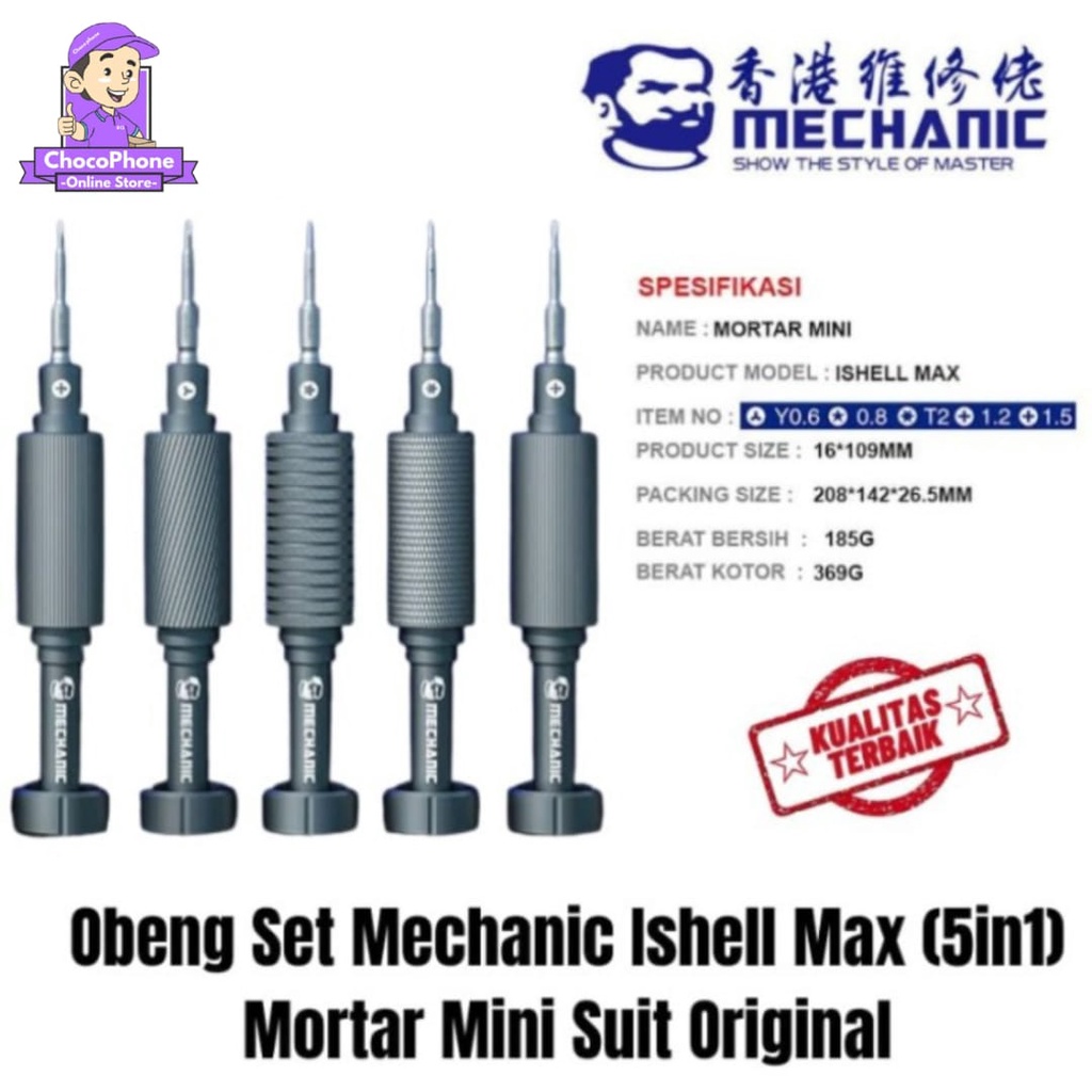 Screwdriver SET MECHANIC ISHELL MAX 5 IN 1 MORTAR MINI SUIT ORIGINAL | Shopee Philippines