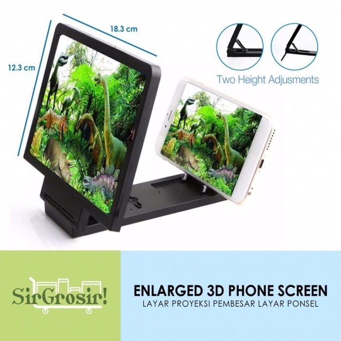 LAYAR Mobile Screen Enlarger 3D Standing Screen Mirror | Shopee Philippines