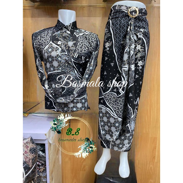 KEMEJA Batik set/batik set/batik lilit/batik/batik couple/batik Long ...