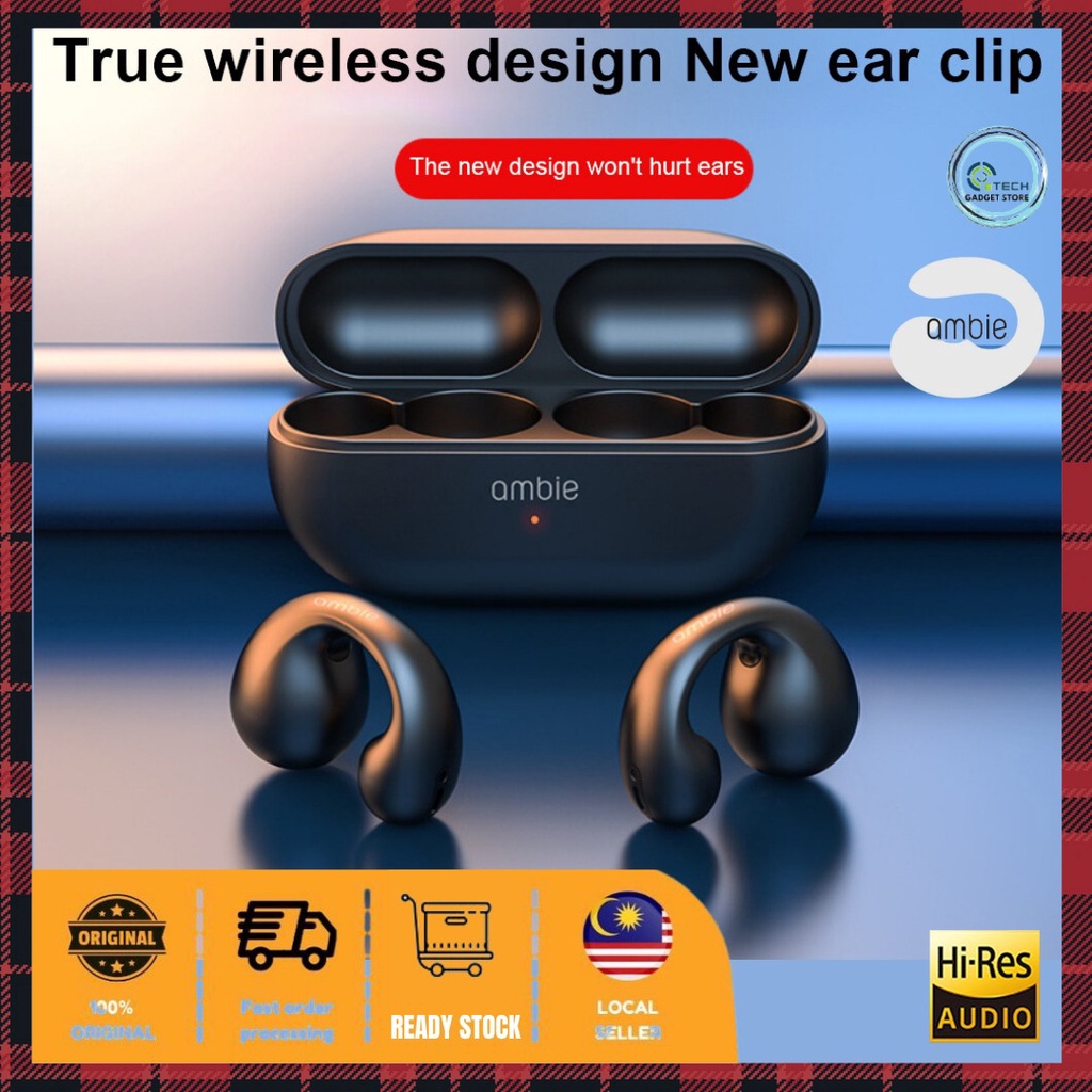 Ambie Sound Earcuffs Ear Bone Conduction Earing Type Wireless Bluetooth ...