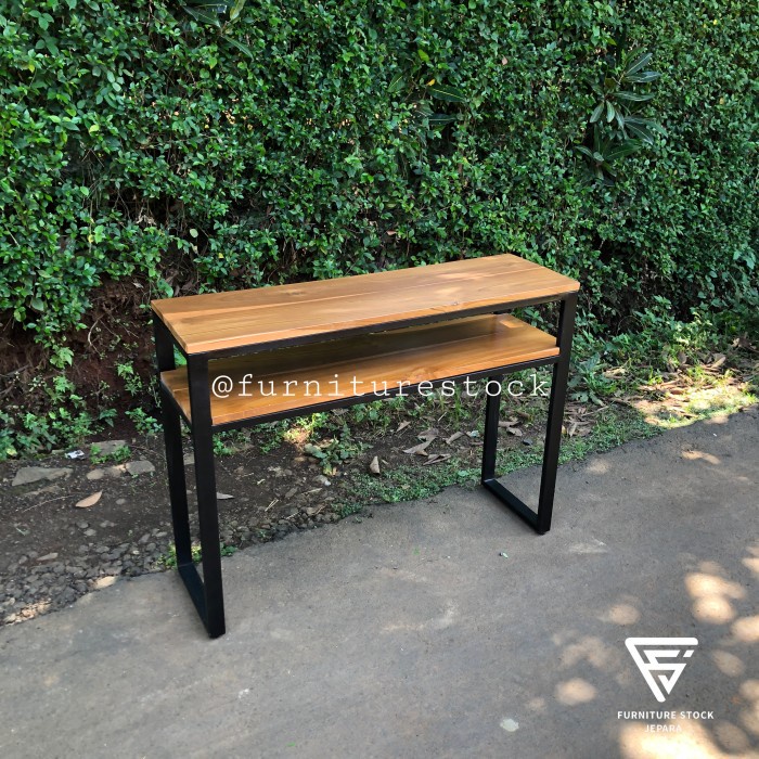 Fr1 Minimalist INDUSTRIAL Consul Table Teak Consul Table | Shopee ...