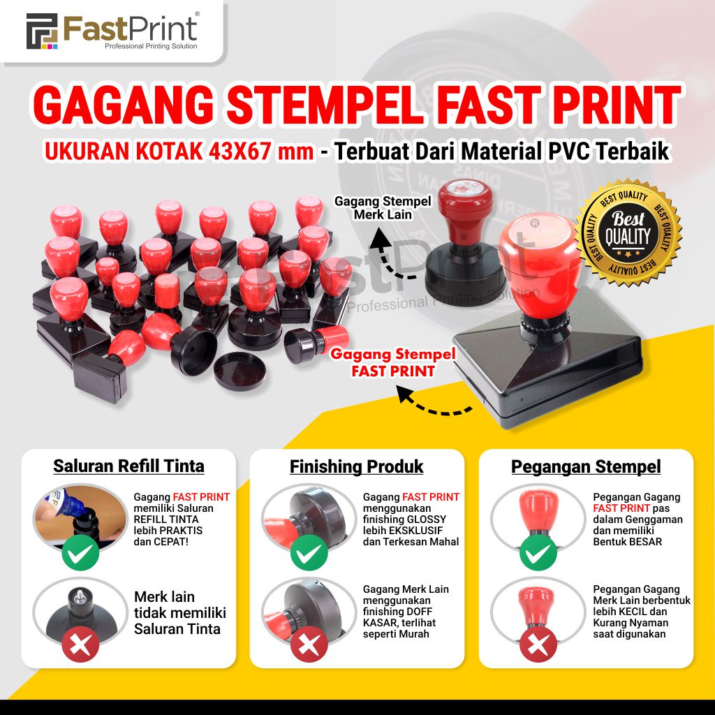 43X67 - Fast Print Flash Stamp Handle Box 43X67 MM | Shopee Philippines
