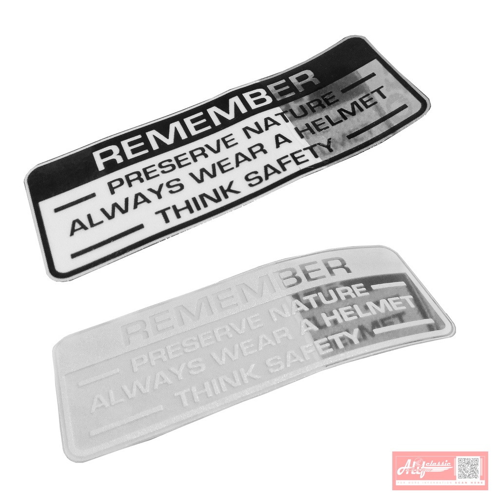 Remember sticker detail sticker Remember BLACK/WHITE Sticker Decal Mark ...