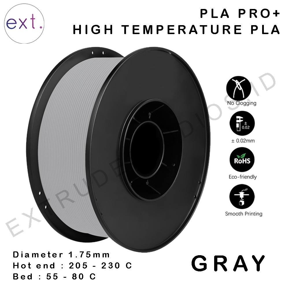 3D PRINTER FILAMENT PLA PRO+ HIGH TEMPERATURE PLA 1KG - GRAY | Shopee ...