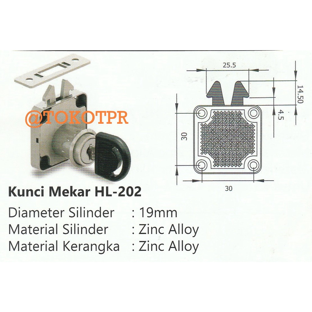 Huben HL-202 blooming lock drawer lock / cupboard lock | Shopee Philippines