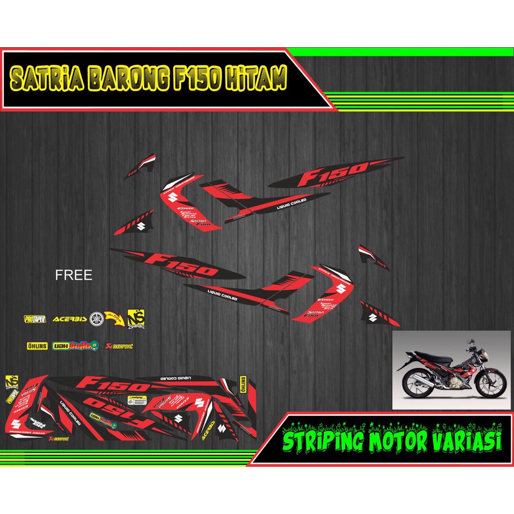 Satria fu barong F150 black decal sticker striping | Shopee Philippines