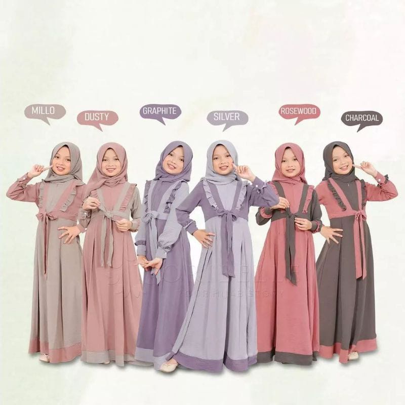 Gamis For Children Ages 9-10-11-12 Years AMORA DRESS KIDS PREMIUM ...