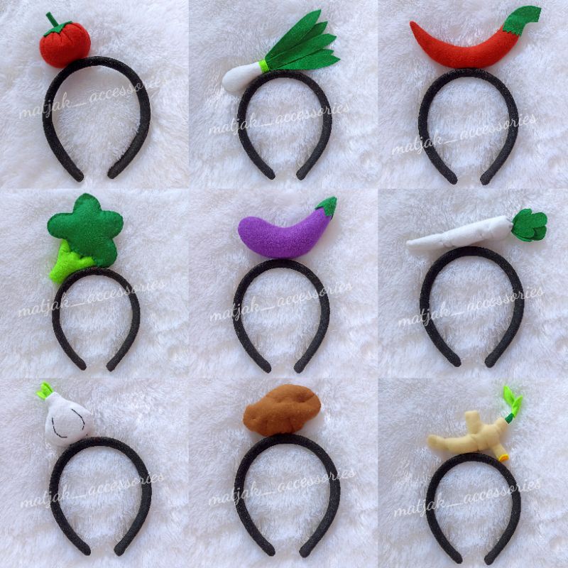 Character Headband for Fruit, Vegetables, Spices, Tomatoes, Onions ...