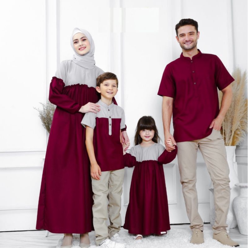 KEMEJA Set Of Couple Family Muslim Family Robe Couple Father Mother ...