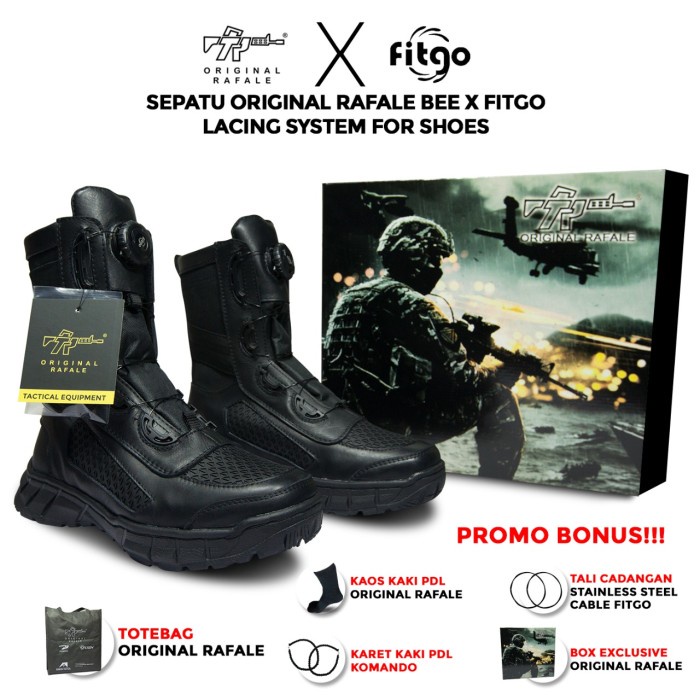 Tactical Shoes Original Rafale Bee x Fitgo Lacing System | Shopee ...