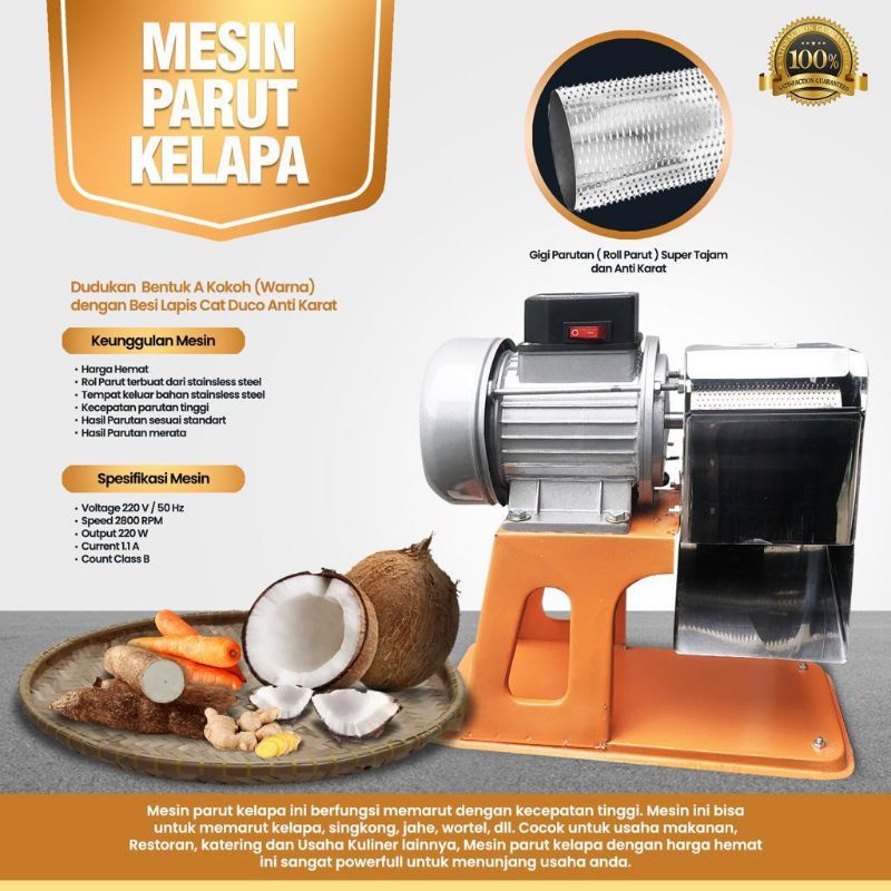 MESIN Electric Grater | Multipurpose grater | Grated Coconut, Cassava ...
