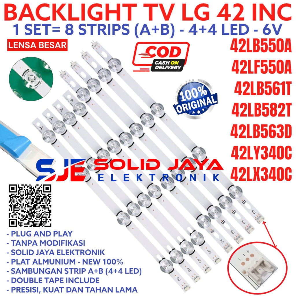 Backlight LG 42LB550A 42LF550A 42LB561A 42LY340A 42LX340A 32LB563A BL LED TV LIGHT 42 INC 42LY ...