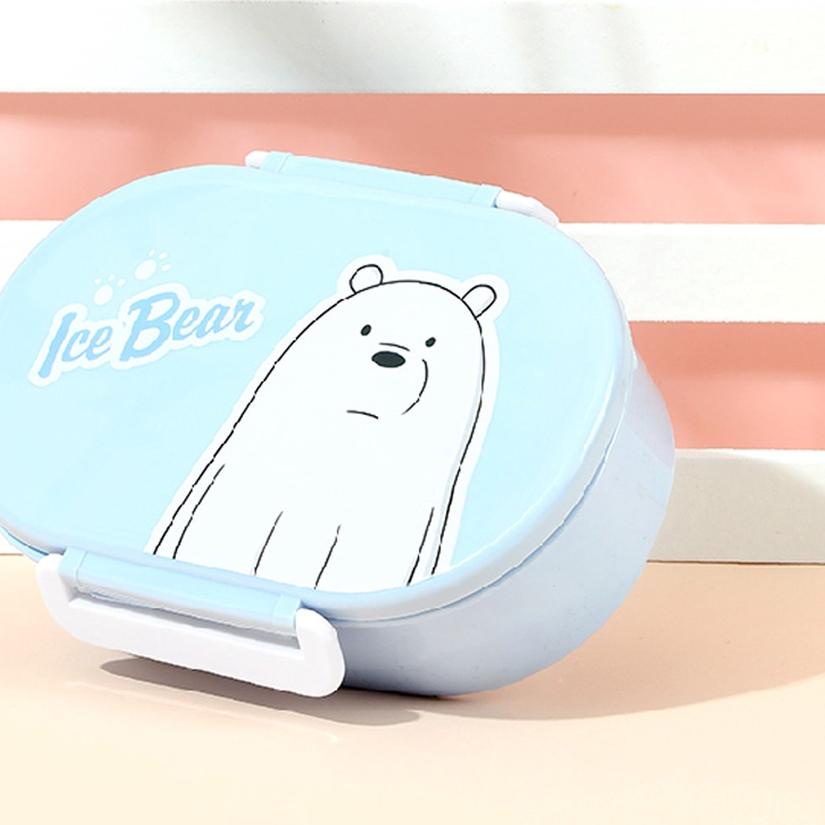 Miniso Lunch Box We Bare Bears Lunch Box 650ml 2grids Large Imitation ...