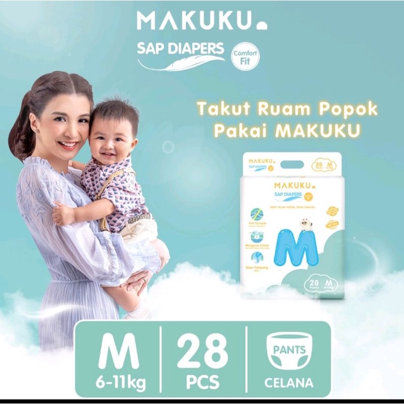 Makuku M28 | Diapers | Pampers | Baby Diapers | Size M | Anti Rash ...
