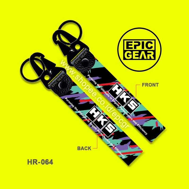 GANTUNGAN HIGH QUALITY KEYCHAIN LOGO HKS KEYCHAIN STRAP FOR MOTORCYCLE ...