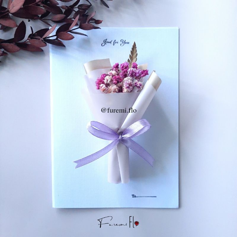 Greeting Card Flower Bouquet Greeting Card Flower Mini Bouquet Greeting ...