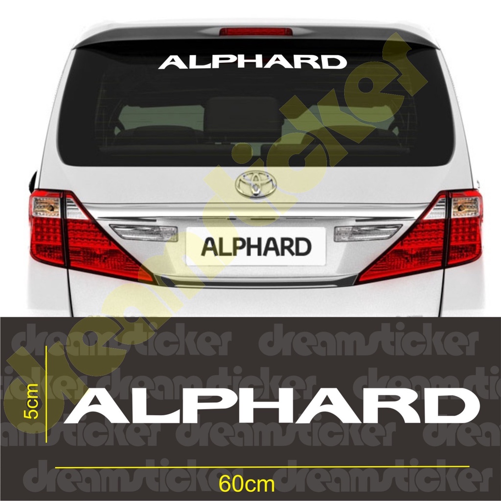 Toyota Alphard Rear Window Car Sticker | Shopee Philippines
