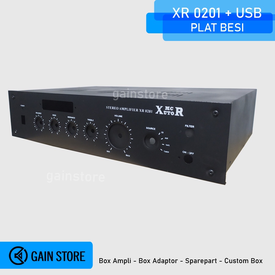 AMPLIFIER AMPLIFIER BOX XR 0201 IRON PLATE POWER AMPLI | Shopee Philippines