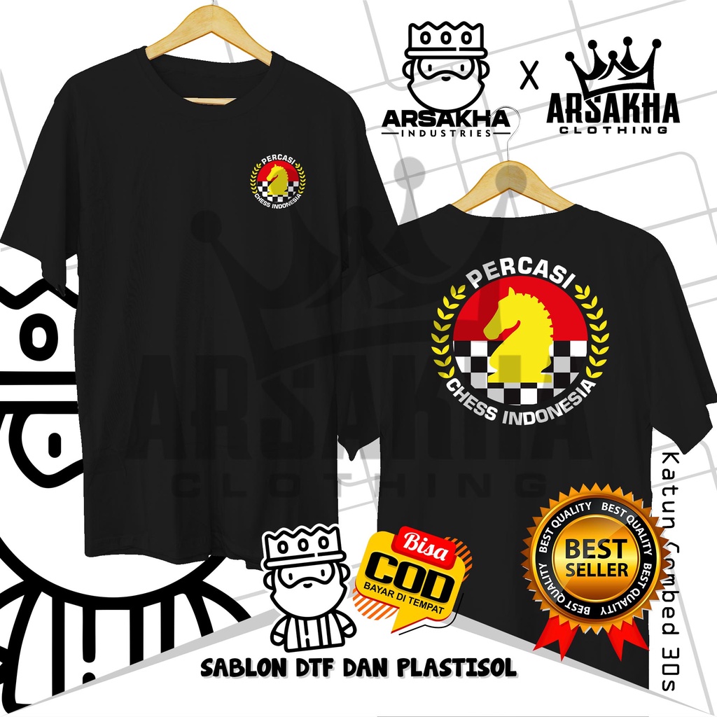 Kaos Baju Distro Men PERCASI Chess Indonesia Persatuan Catur All ... Kaos Baju Distro Men PERCASI Chess Indonesia Persatuan Catur All ...