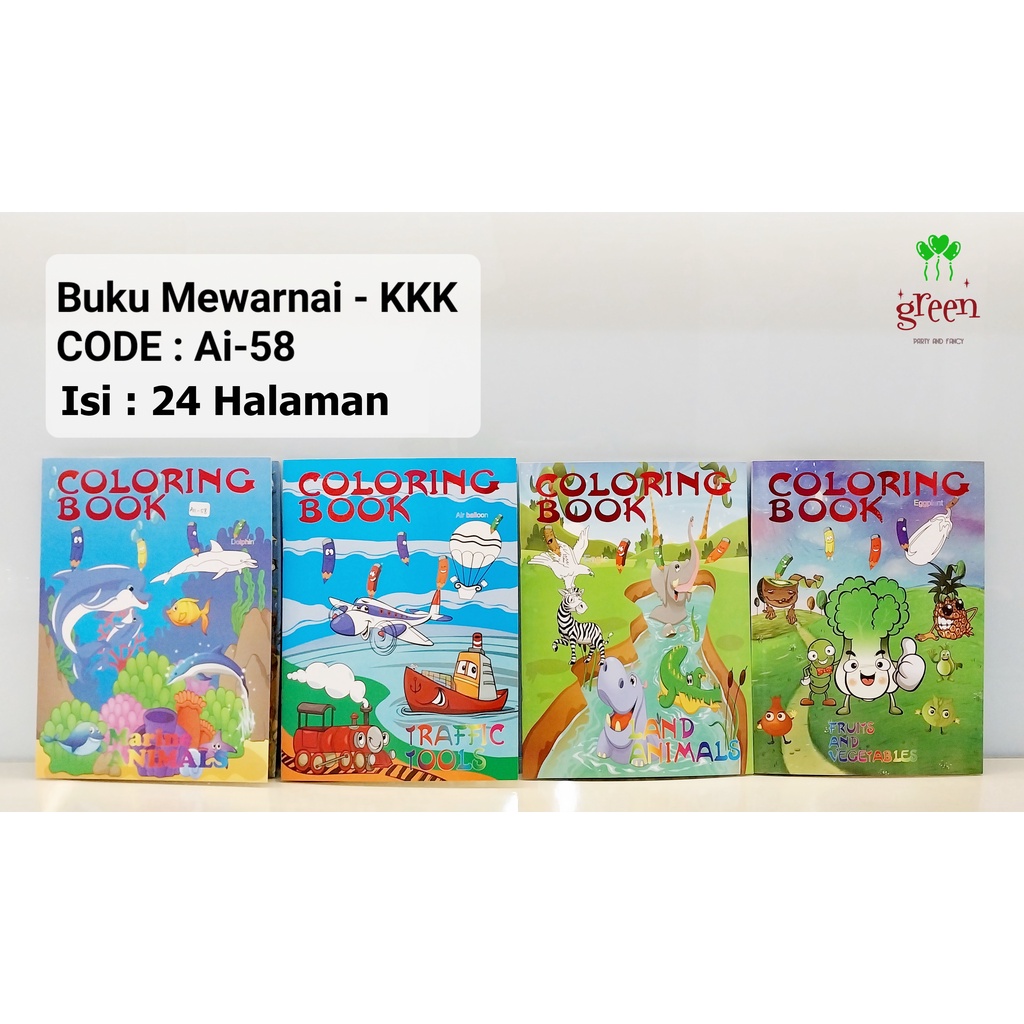 24 Pages Coloring Book Children's Coloring Book Children's Educational ...