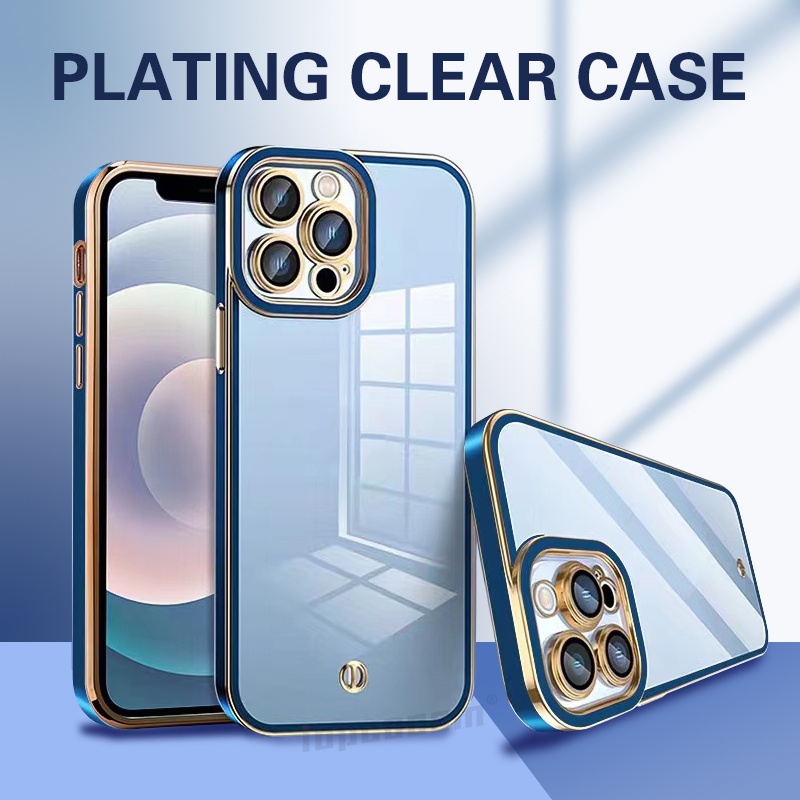 Plating Clear Phone Case Samsung Galaxy A14 A34 A54 A04E A04S A04 4G 5G Casing Full Silicone ...