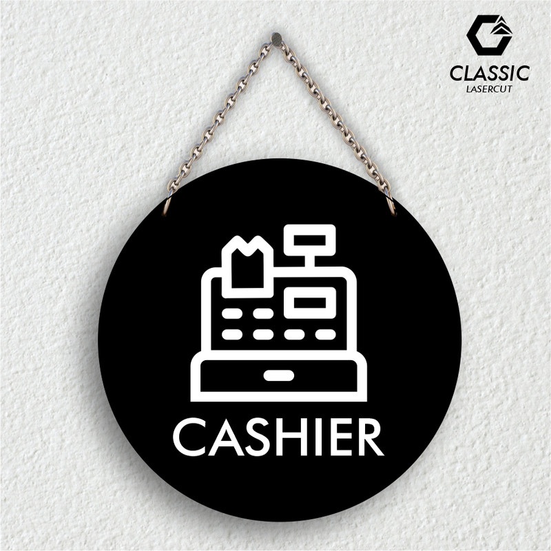 "Cashier" Chain Strap Acrylic Sign Board | Shopee Philippines
