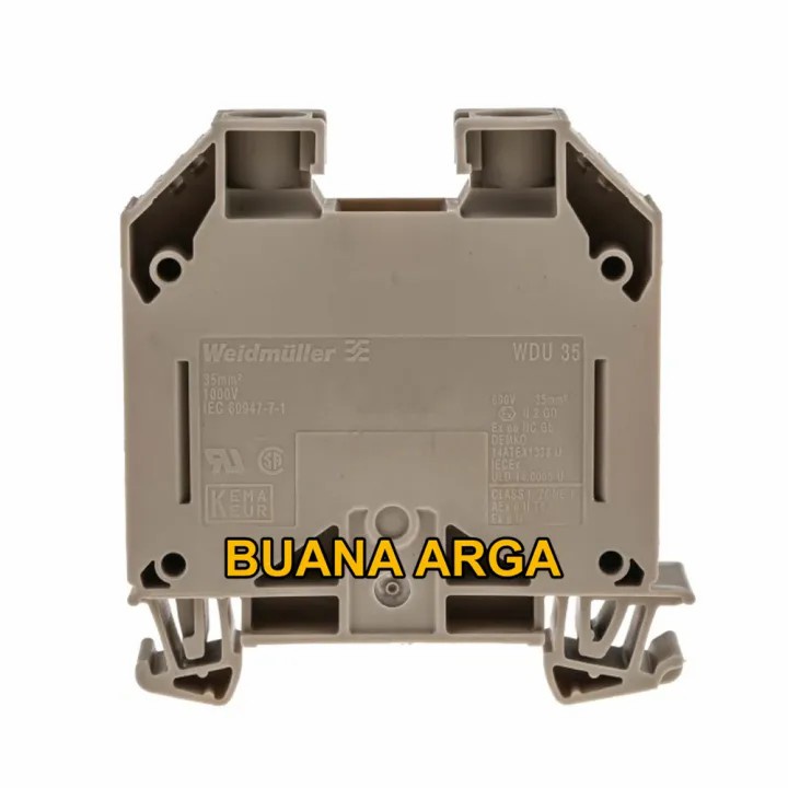 Terminal Block Weidmuller WDU 16 35 Feed Through AWG Screw Type ...