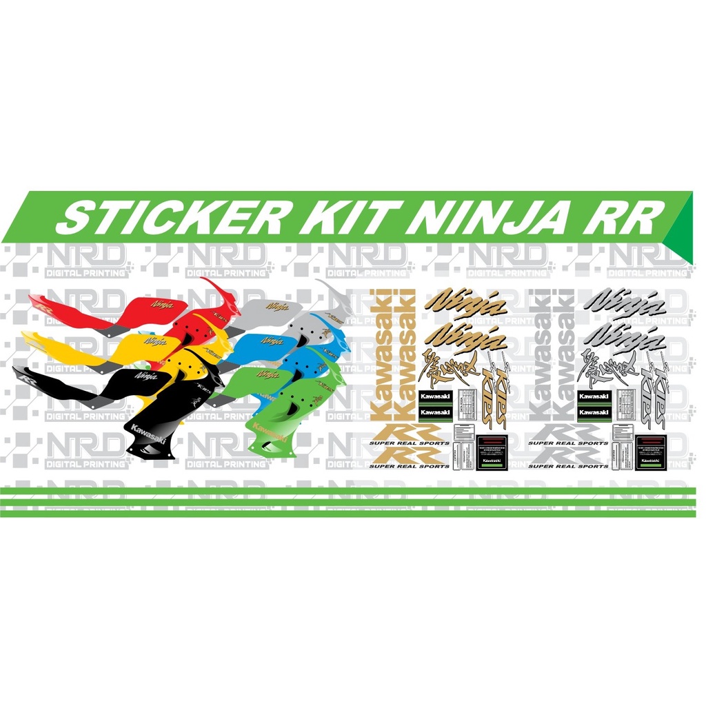 Sticker KIT KAWASAKI NINJA RR 150CC 2 Stroke PLUS STICKER Details ...